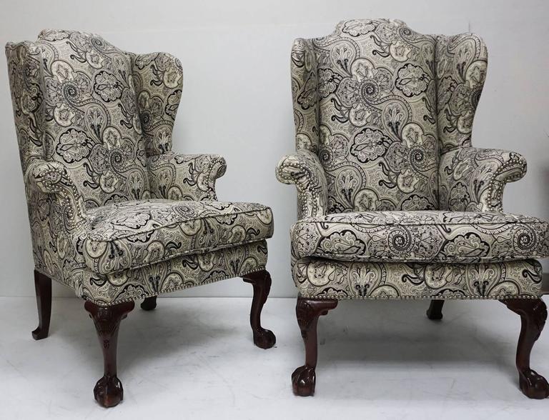 George II Style Wing Chairs For Sale at 1stDibs
