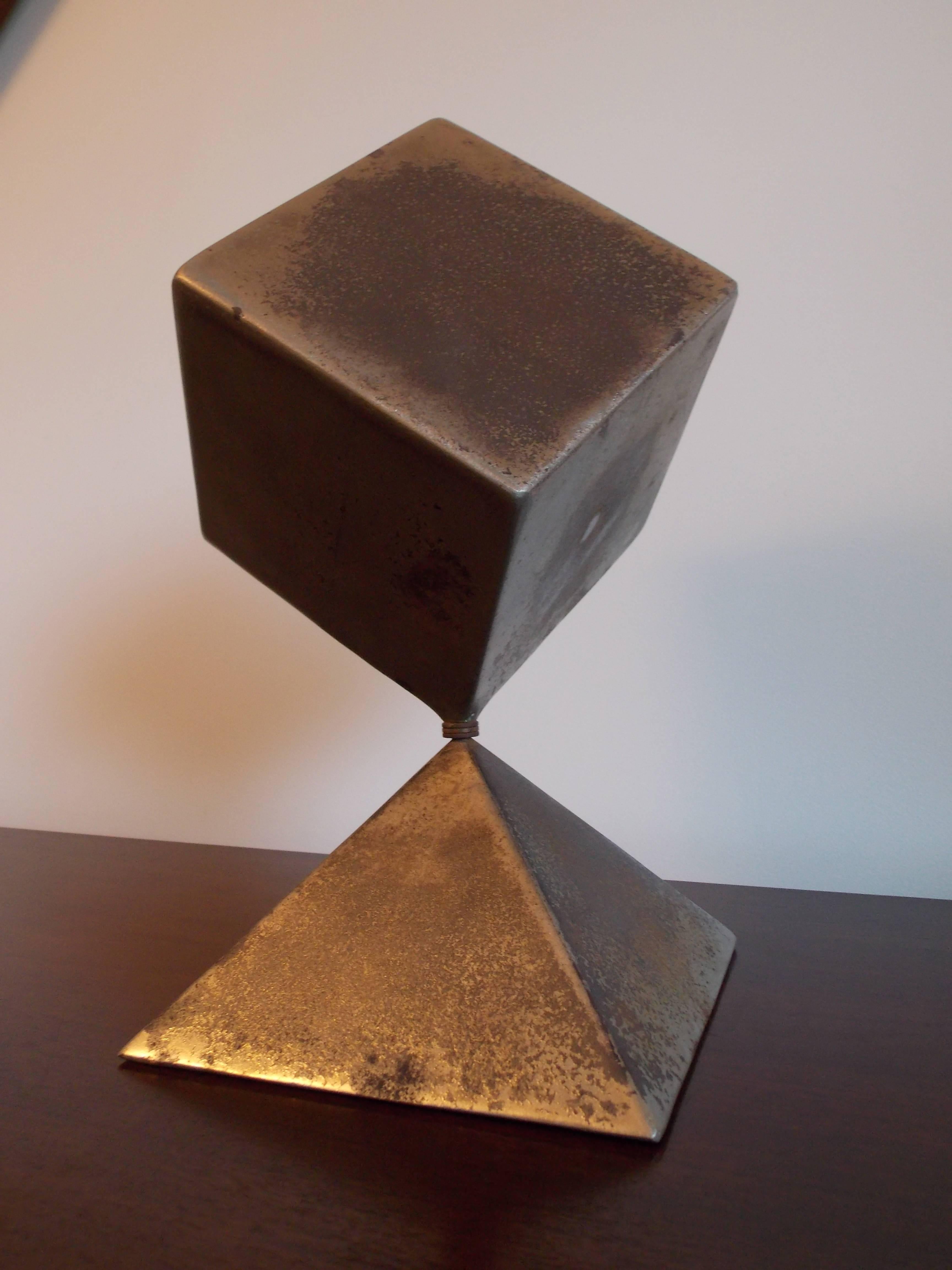 Vintage Modern Art Geometric Cube Sculpture at 1stDibs | geometric ...
