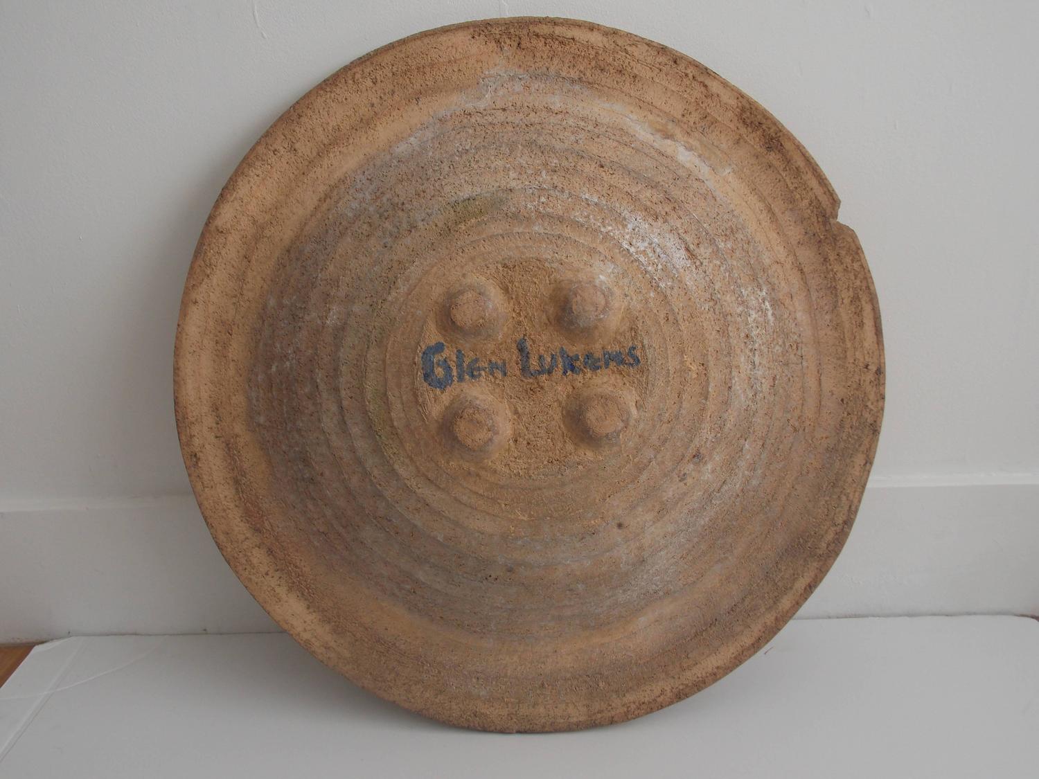 Rare Glen Lukens Big Studio Pottery Bowl or Charger at 1stdibs