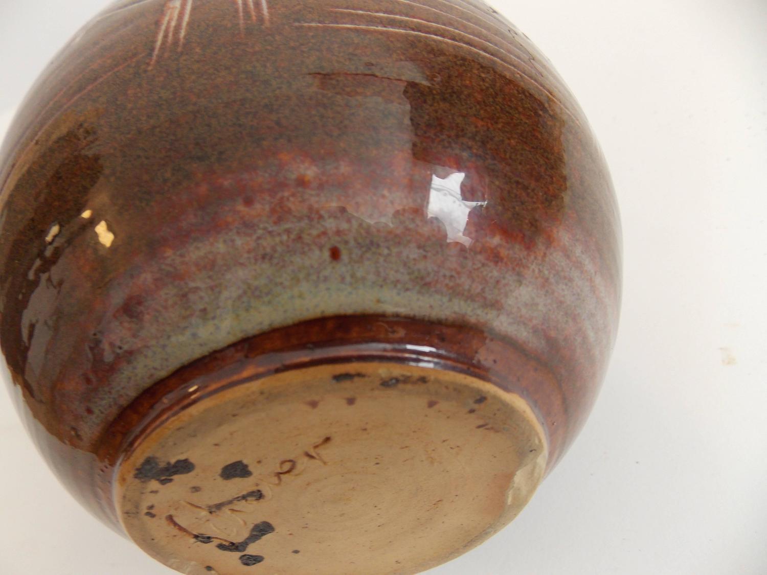 Edwin and Mary Scheier Studio Pottery Vase For Sale at 1stdibs