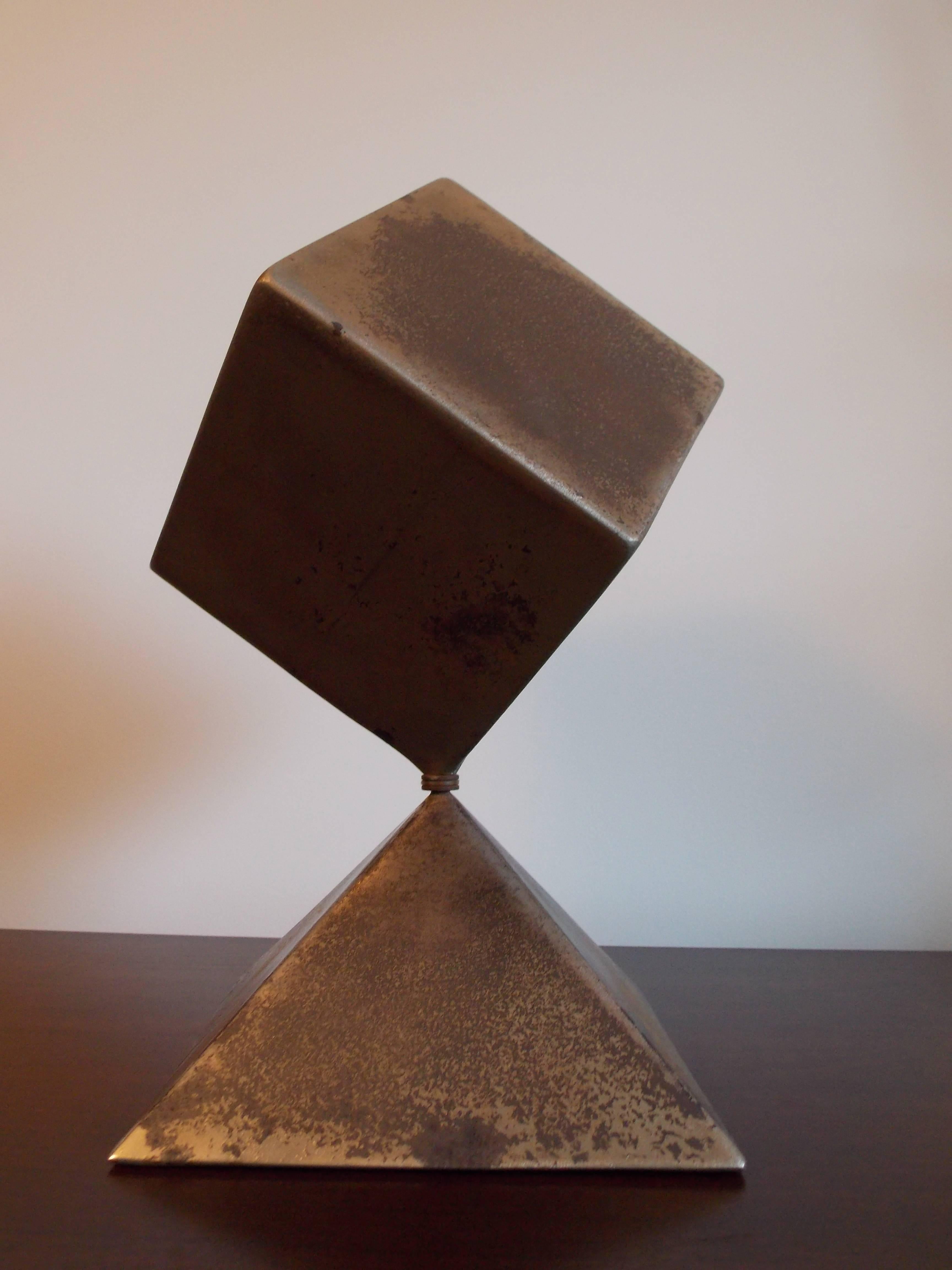 Vintage Modern Art Geometric Cube Sculpture at 1stDibs | geometric ...