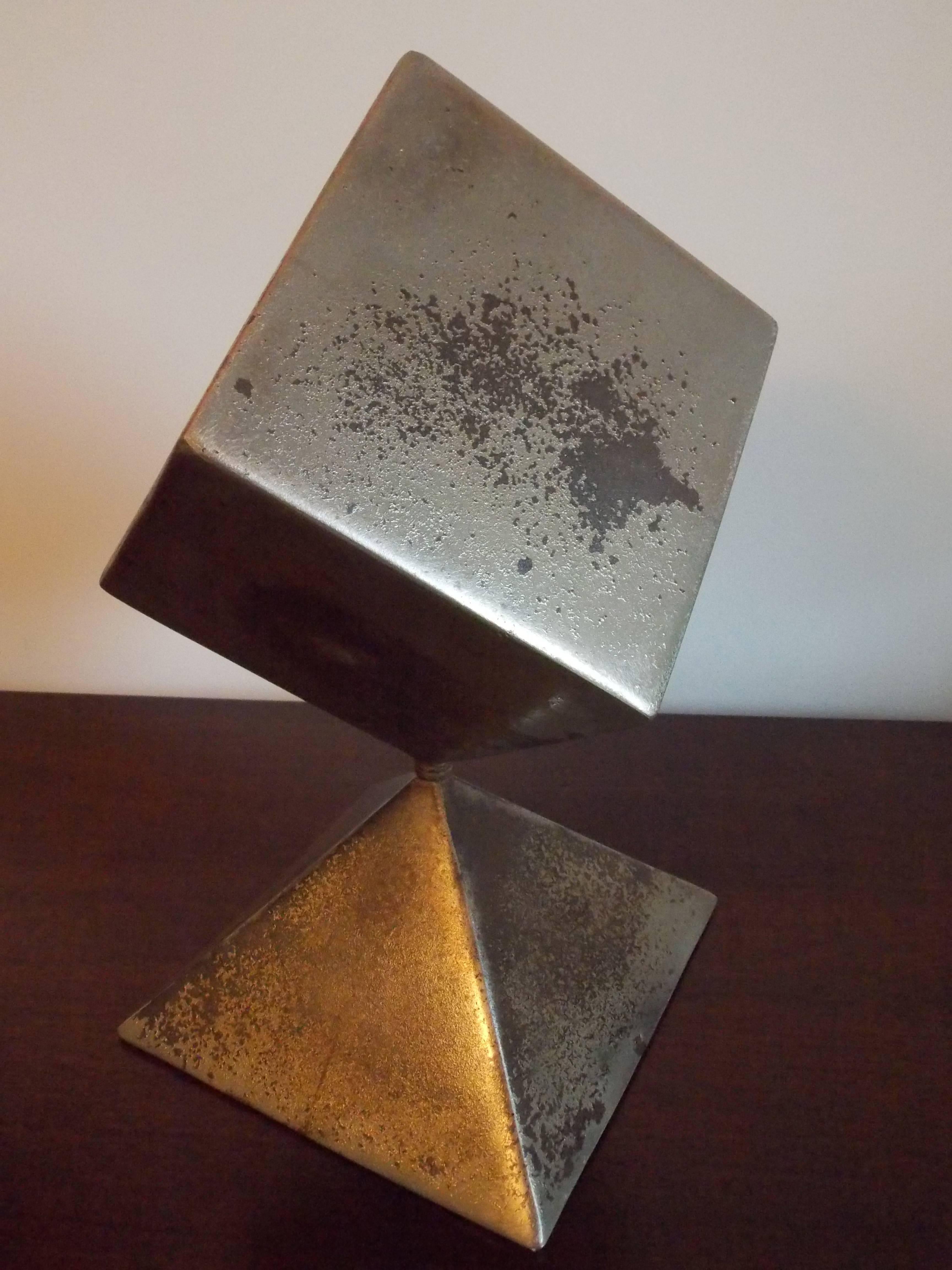 Vintage Modern Art Geometric Cube Sculpture at 1stDibs | geometric ...