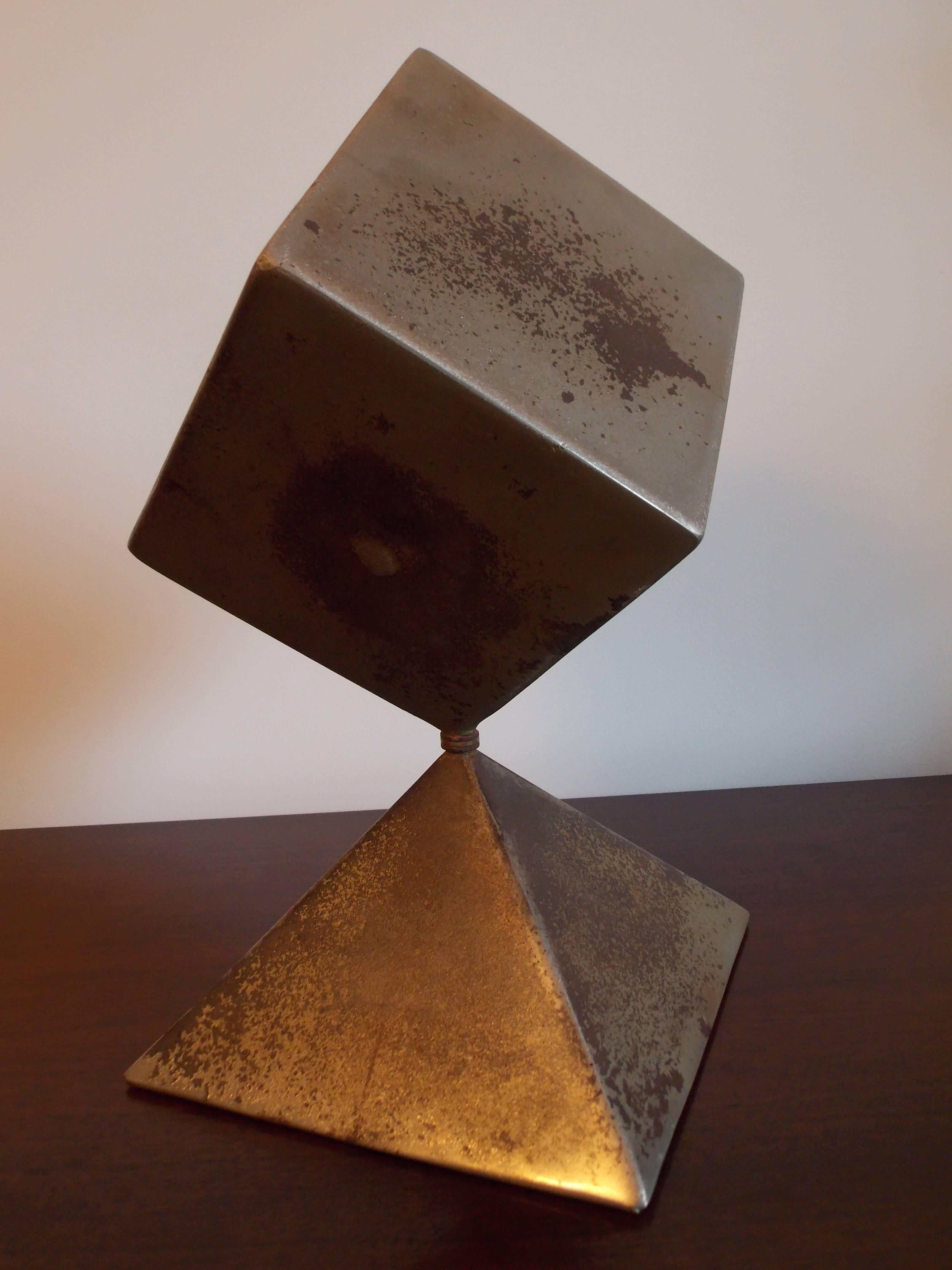 Vintage Modern Art Geometric Cube Sculpture at 1stDibs | geometric ...