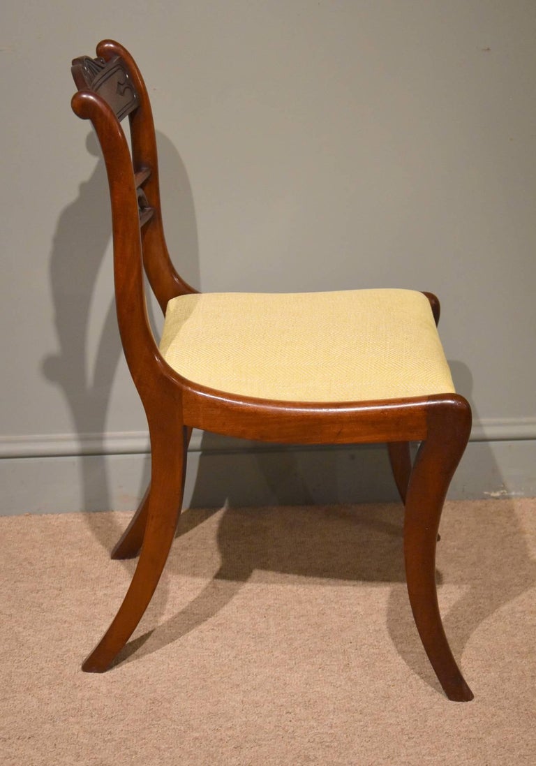 Good Set of Six Well Carved Regency Sabre Leg Chairs at 1stDibs