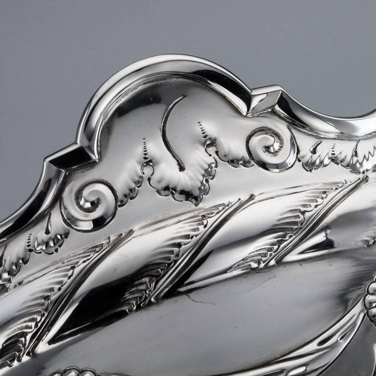 Antique Victorian Solid Silver Large Centrepiece Punch Bowl, circa 1891 ...
