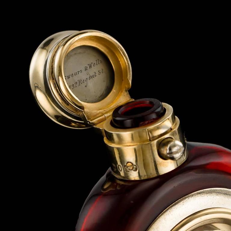 Antique Victorian Solid Silver Gilt Vinaigrette and Scent Bottle, circa ...