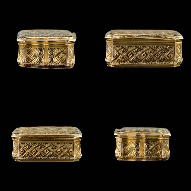 Antique French Solid Gold Exceptional Snuff Box, Louis Robin, circa ...