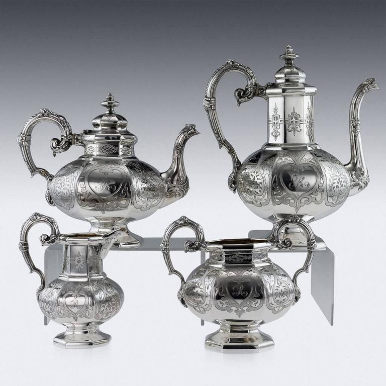 19th Century Victorian Solid Silver Tea and Coffee Set, London, circa ...