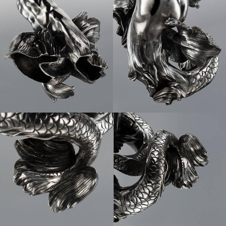 20th Century Magnificent Italian Solid Silver Sculptures, Naples, circa ...