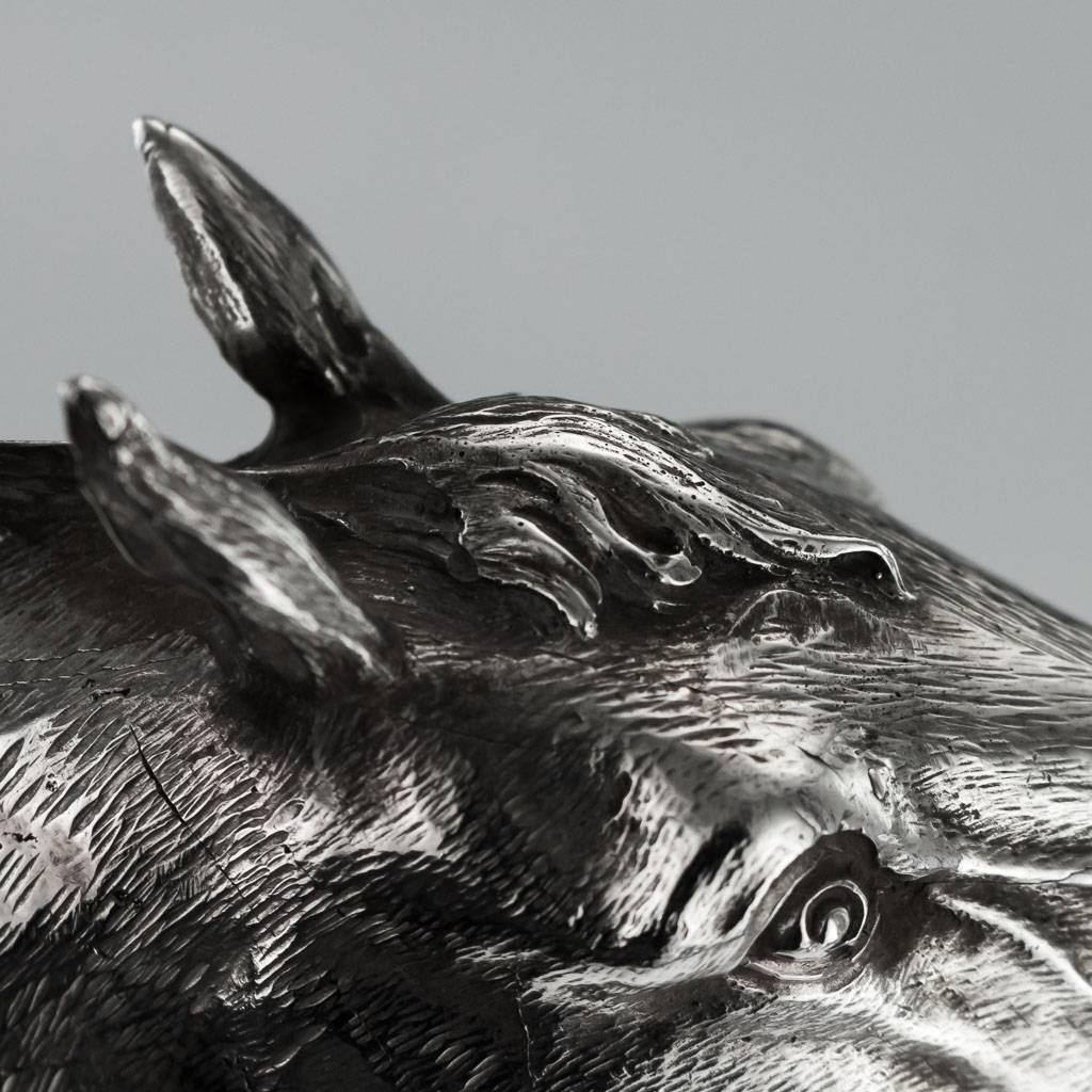 Modern Impressive Solid Silver Cast Stallion Horse Stirrup Cup, circa ...