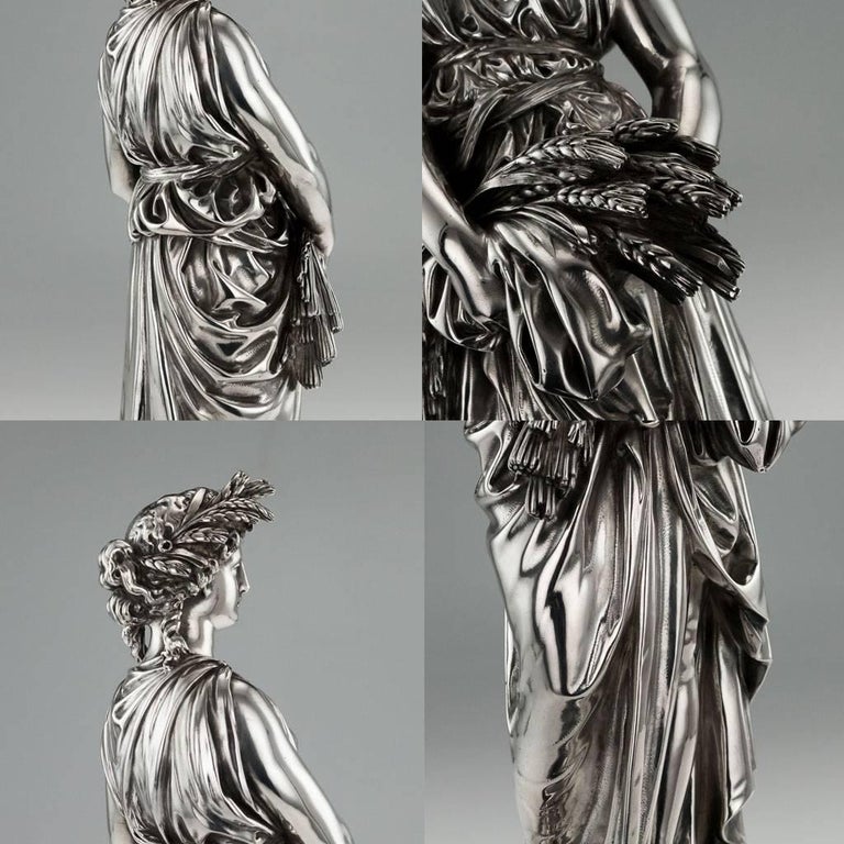 Antique 19th Century French Solid Silver Statue, Christofle, Paris ...