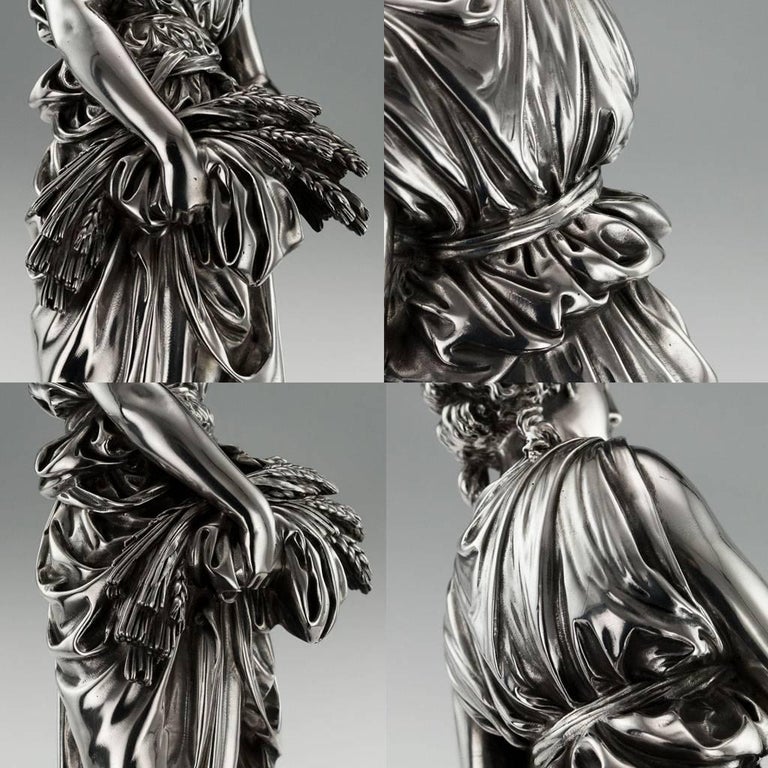 Antique 19th Century French Solid Silver Statue, Christofle, Paris ...