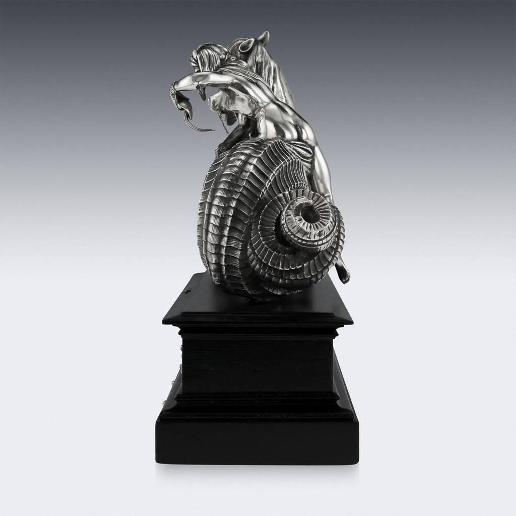 Antique Italian Solid Silver Statues of Poseidon and Amphitrite, Rome ...