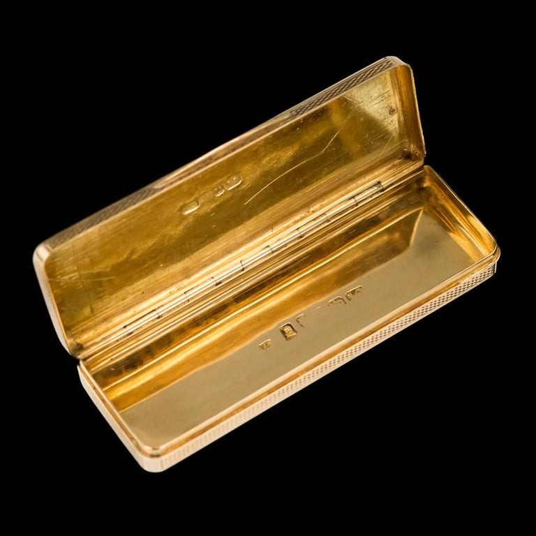 Antique Georgian 18-Karat Gold Toothpick Box, A J Strachan, London ...