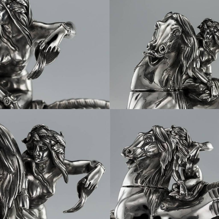 Antique 19th Century Italian Solid Silver Statues of Poseidon and ...