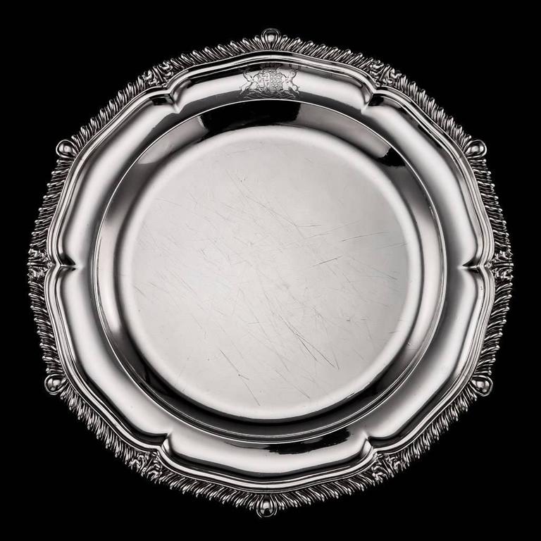 Antique Rare Georgian Paul Storr Solid Silver Set of 12 Plates, circa ...