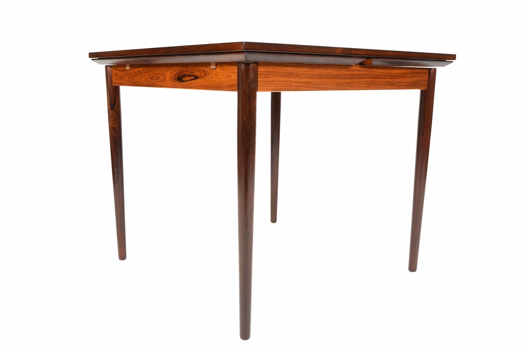 Brazilian Rosewood Square Draw Leaf Dining Table at 1stDibs