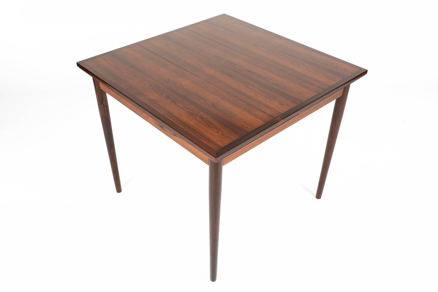 Brazilian Rosewood Square Draw Leaf Dining Table at 1stDibs