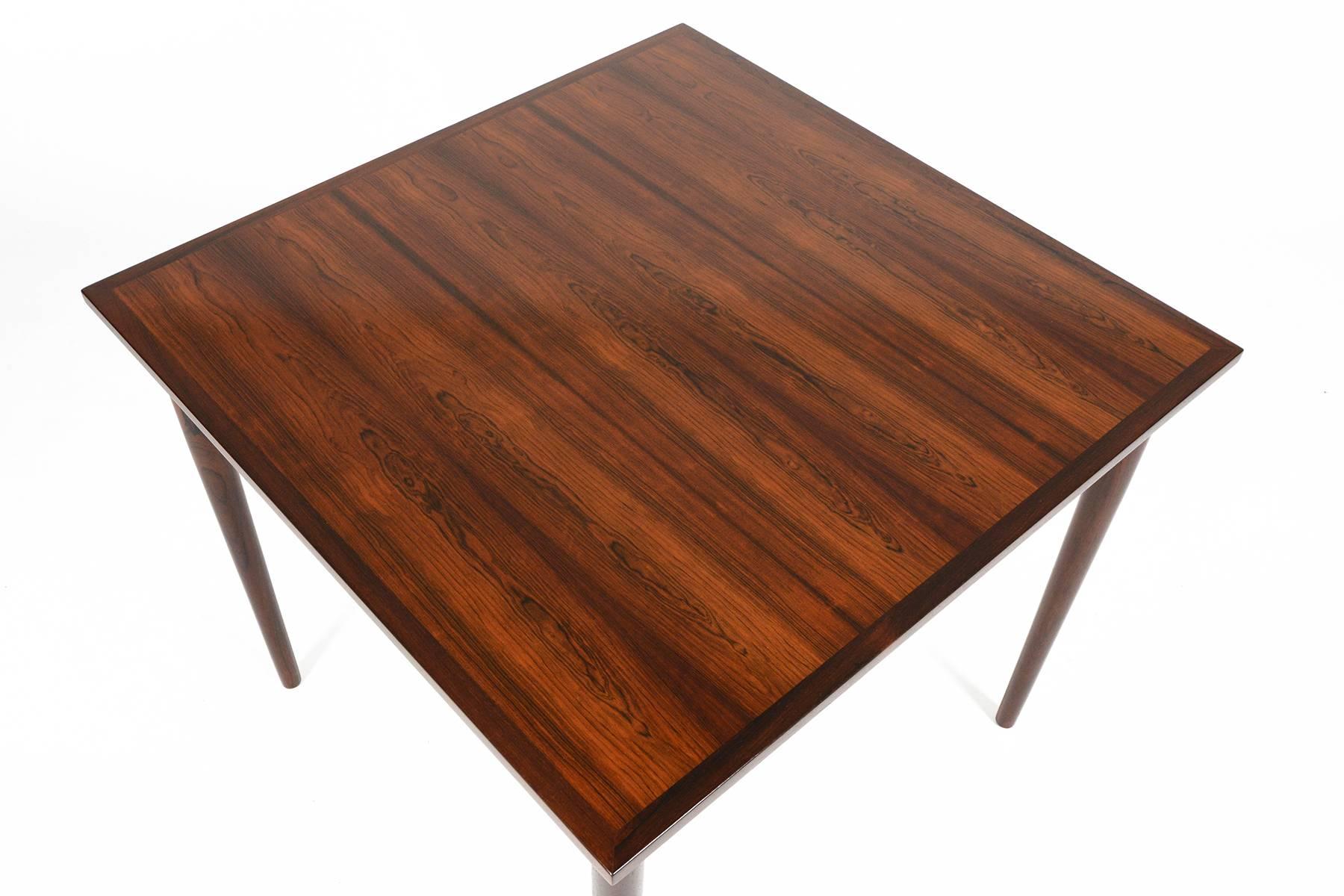 Brazilian Rosewood Square Draw Leaf Dining Table at 1stDibs