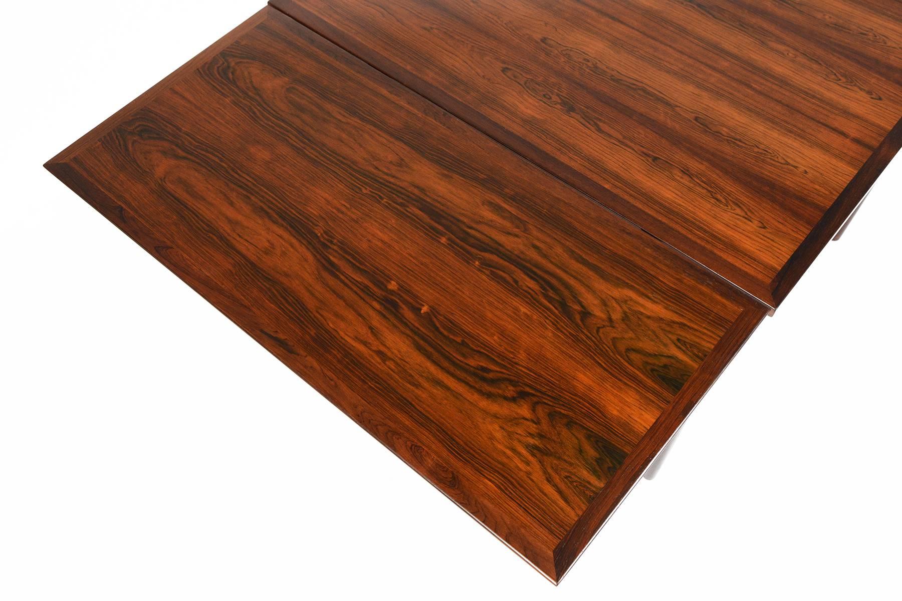 Brazilian Rosewood Square Draw Leaf Dining Table at 1stDibs