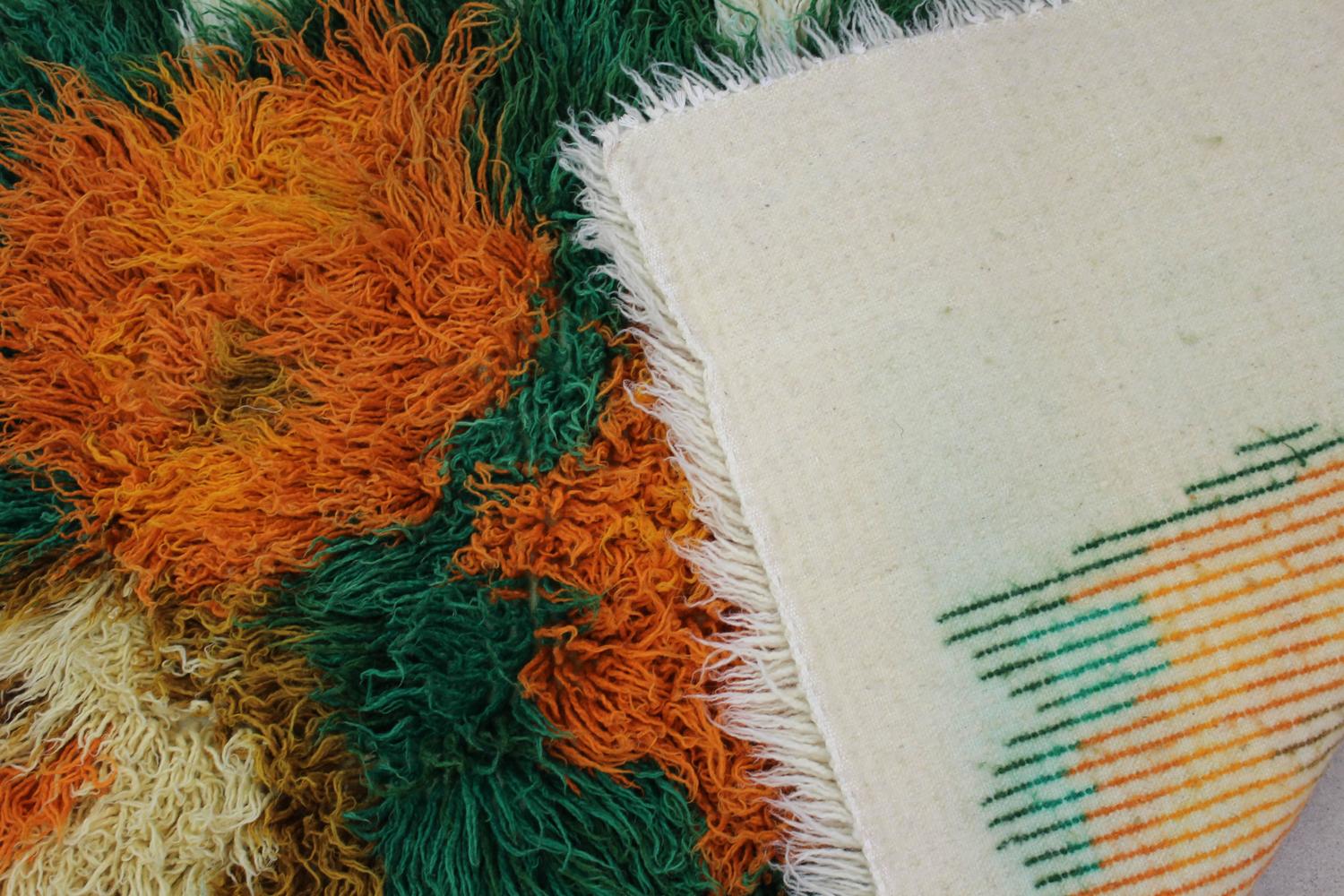 Tulu or Flokati Mid-Century Modern Shag Pile Rug For Sale at 1stdibs