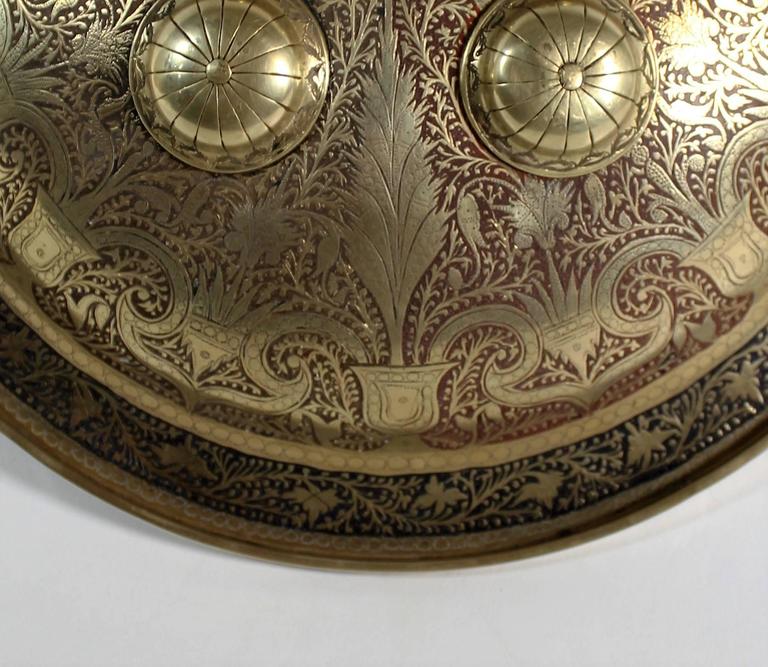 Indo Persian Enameled Mughal Shield, 19th Century at 1stDibs