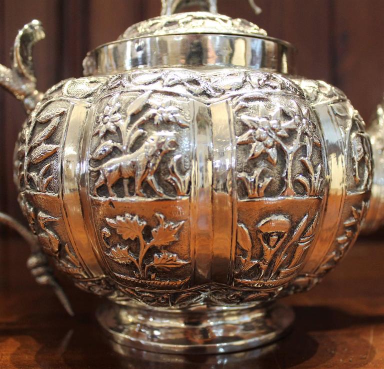 Anglo-Indian Sterling Silver Tea Set at 1stDibs | indian silver teapot ...