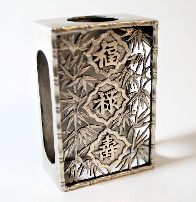 19th Century Chinese Export Matchbox Holder by Luen Wo of Shanghai For ...