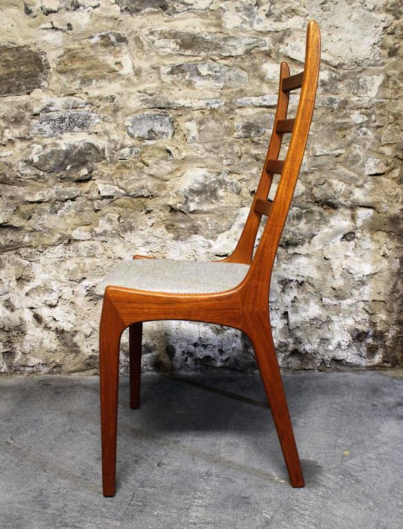 Six Kai Kristiansen Danish Teak Ladder Back Dining Chairs at 1stDibs ...