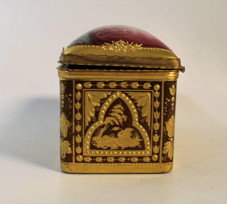 Porcelain Gilt Box Signed 'Wagner' For Sale at 1stDibs