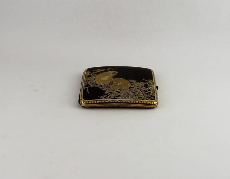Japanese Komai Damascene Cigarette Case at 1stDibs