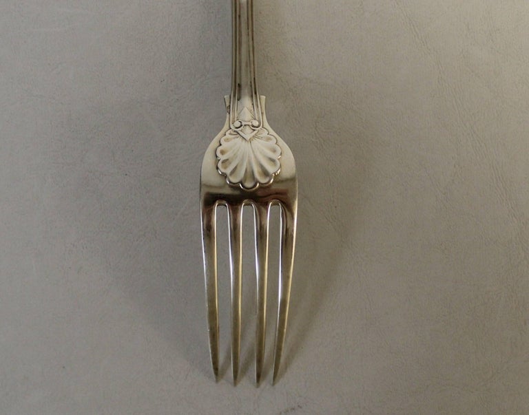 Twelve 19th Century Chawner and Co George William Adams Sterling Silver ...