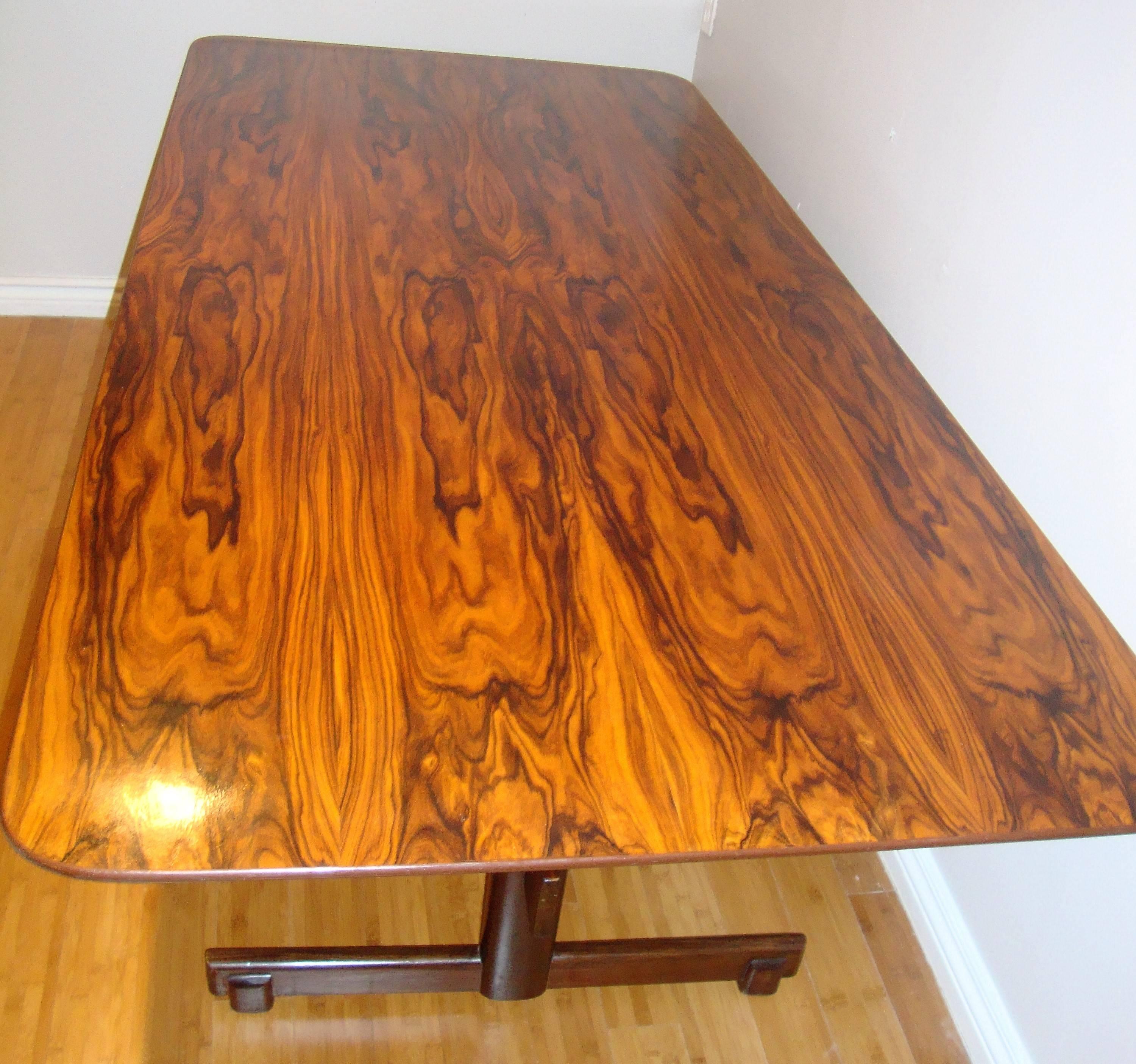 Brazilian Jacaranda Dining Room Table Attributed to Jorge Zalszupin at ...