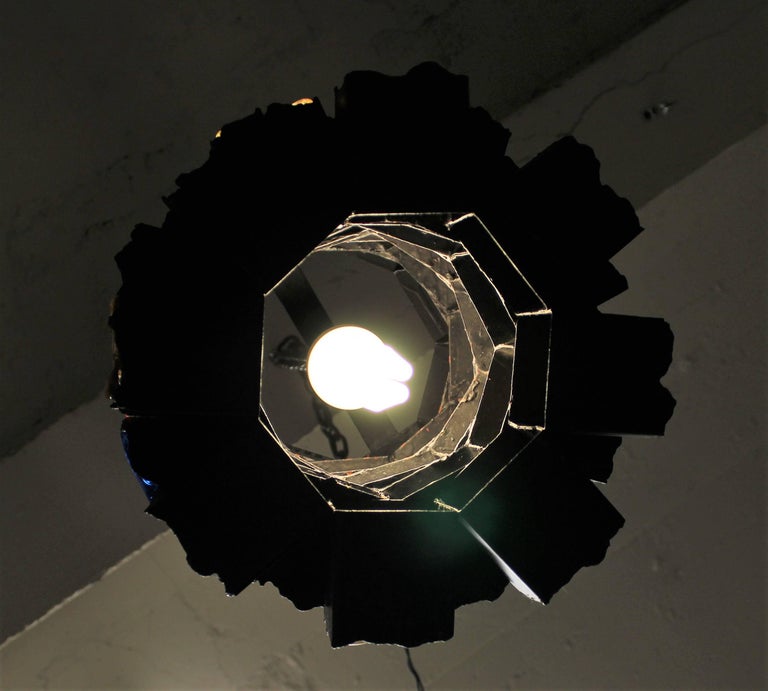 Felipe Delfinger Brutalist Chandelier for Feders at 1stDibs