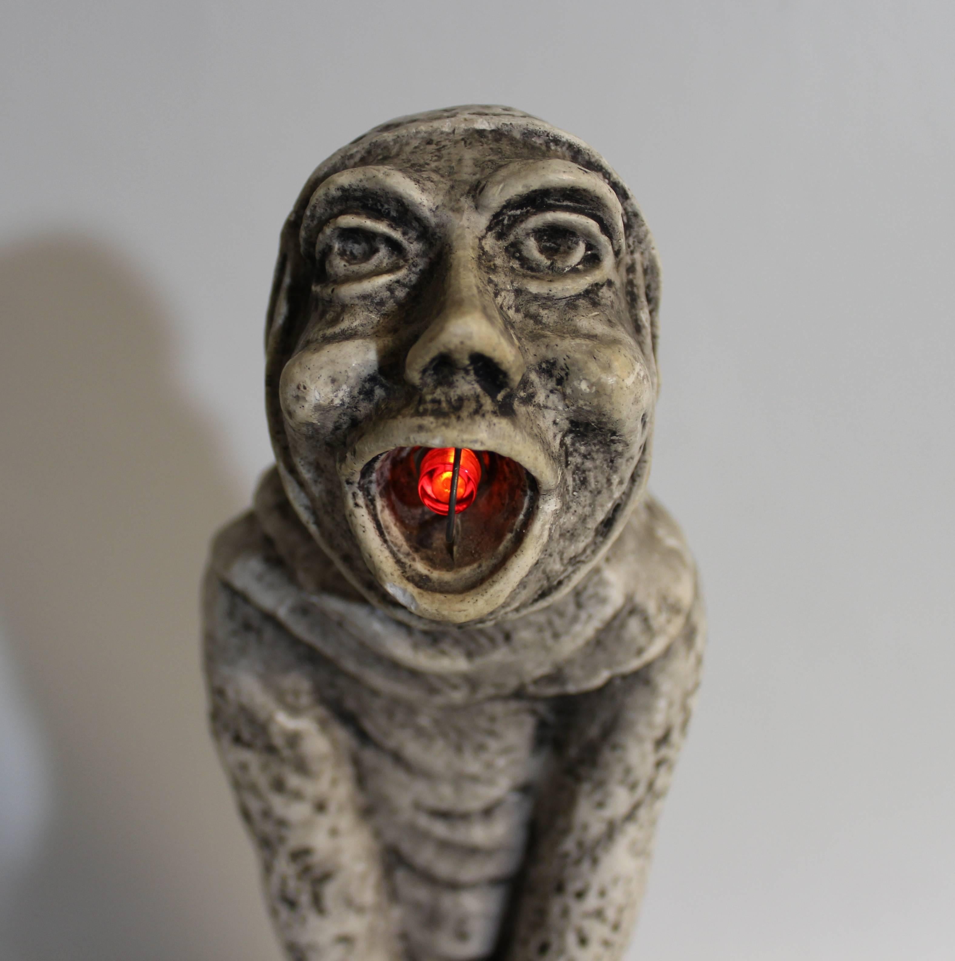 19th Century Gothic Sculptural Lamp of a Grotesque at 1stDibs