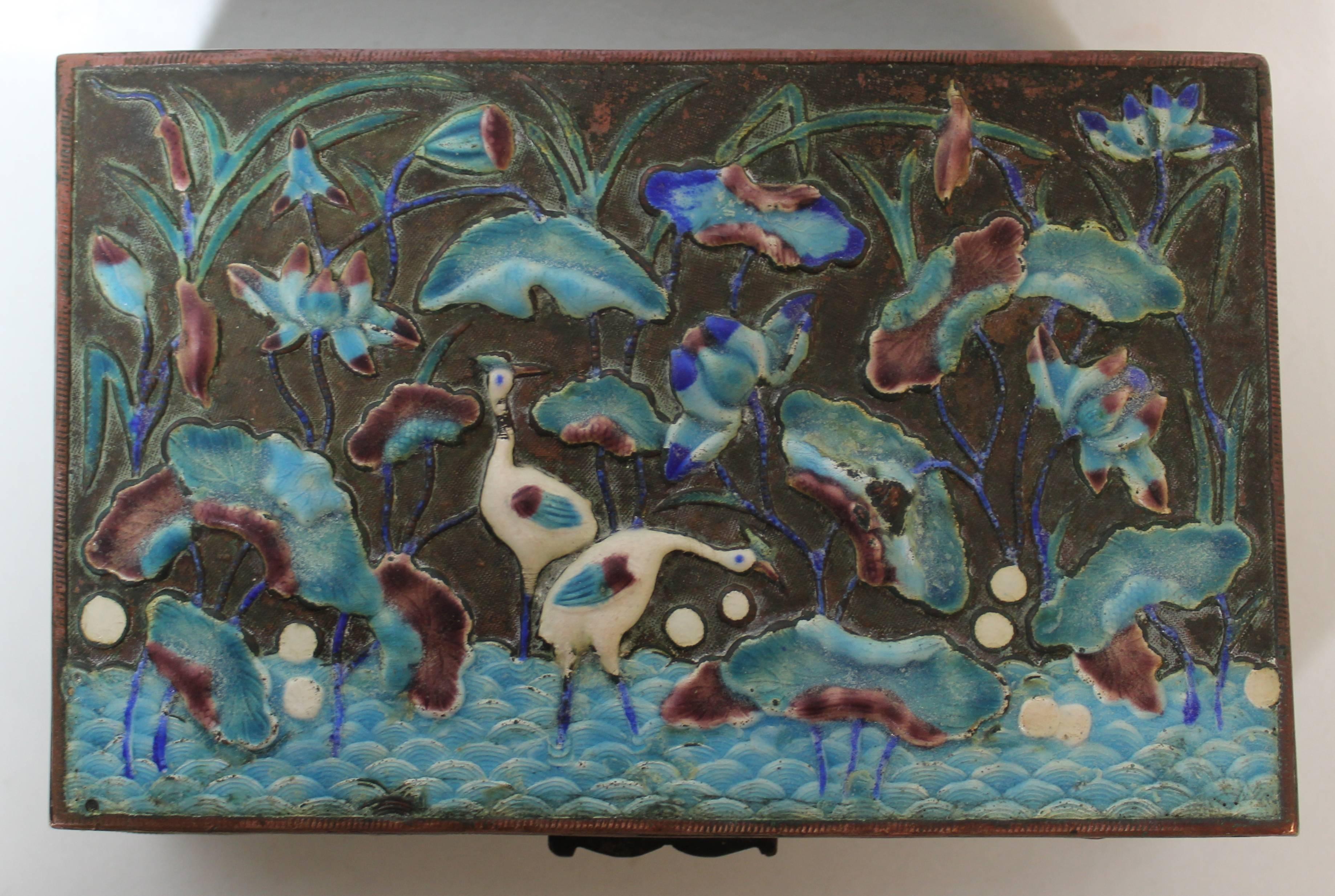 Chinese Enamel Box at 1stDibs