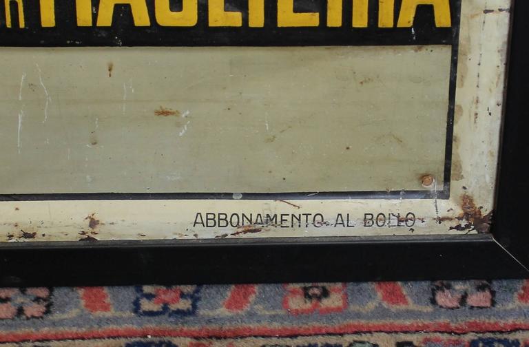 Dubied Italian Tin Advertising Sign For Sale at 1stDibs