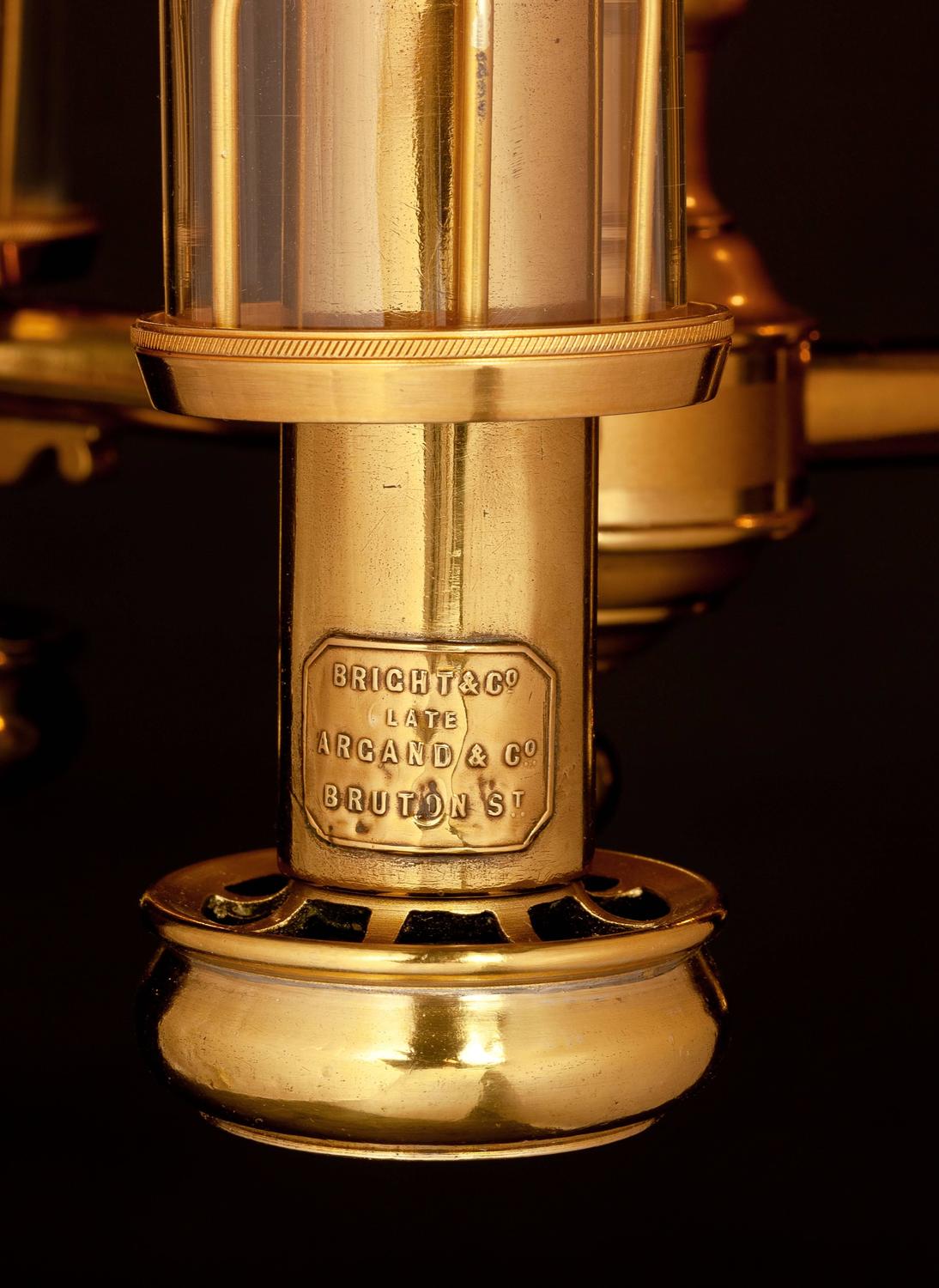 Three-Light Pendant Argand Lamp, circa 1825 at 1stdibs