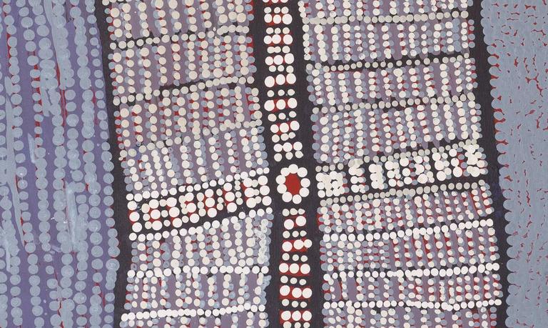 Blue and Black Australian Aboriginal Painting by Doris Bush Nungurrayi ...