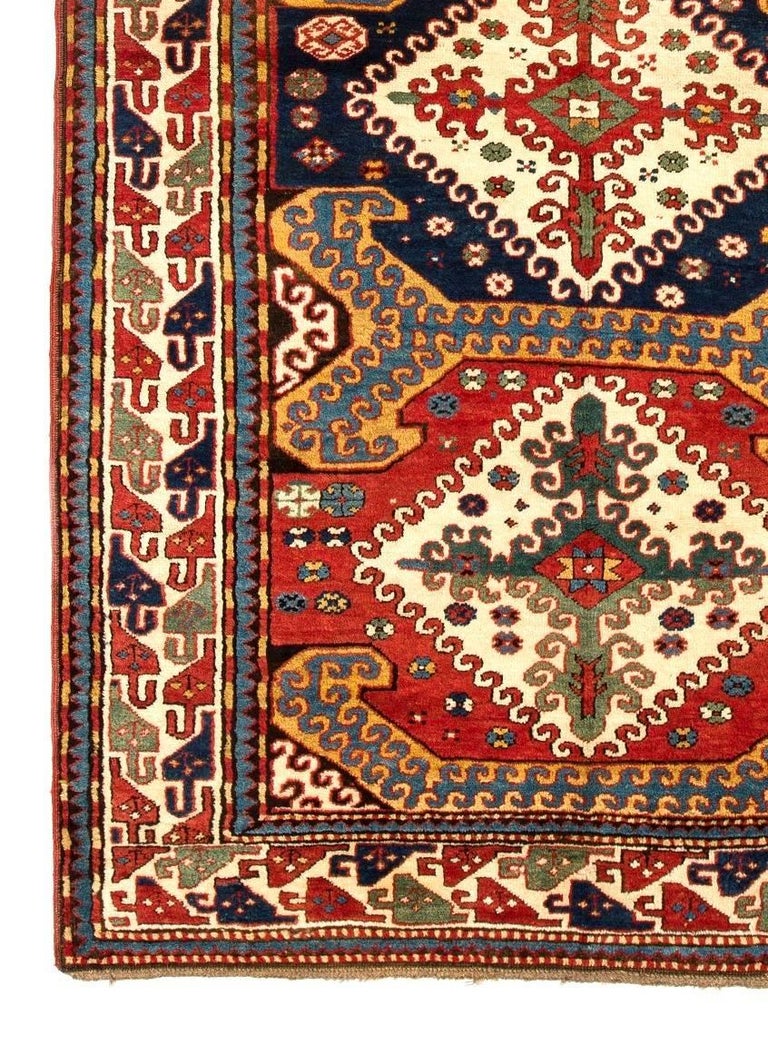 Exceptional Antique Caucasian Karabagh Chelaberd Rug For Sale at 1stdibs