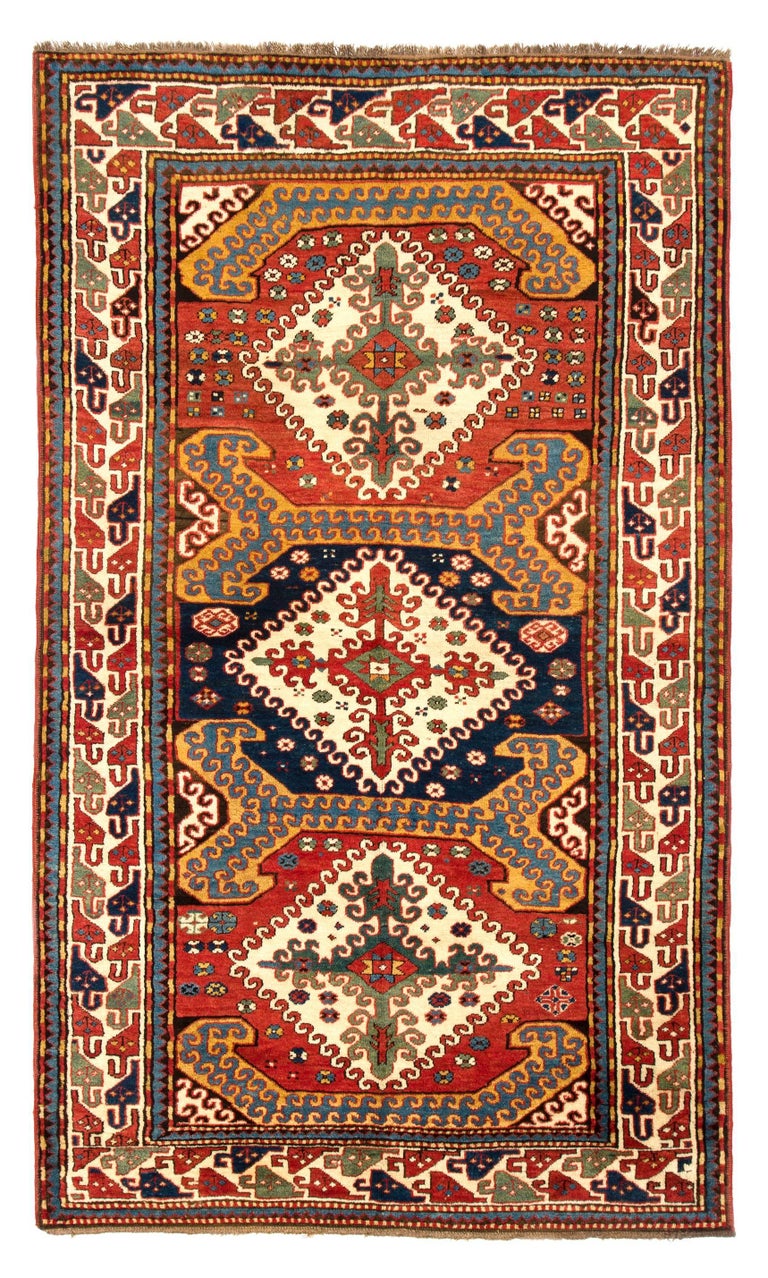 Exceptional Antique Caucasian Karabagh Chelaberd Rug For Sale at 1stDibs