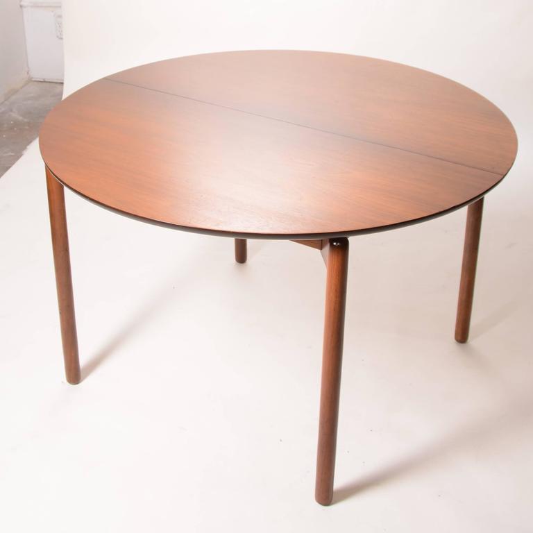 Greta Grossman Round Walnut Dining Table by Glenn of California at 1stDibs