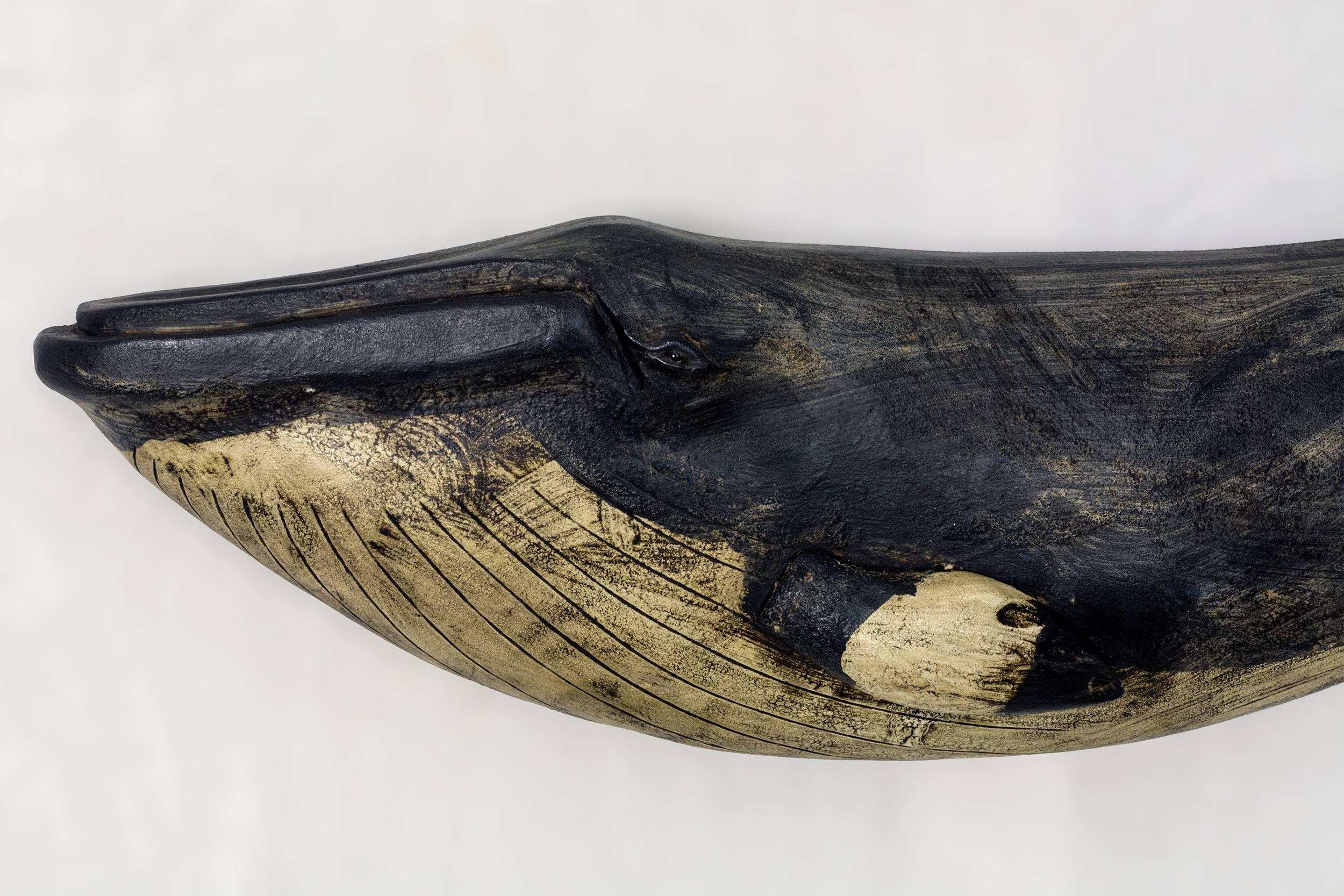 Carved and Painted Minke Whale by Wendy Lichtenstieger at 1stDibs
