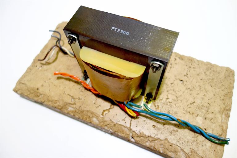 Vintage Transformer from Cinema Projector as Sculpture oOn Stone, circa ...