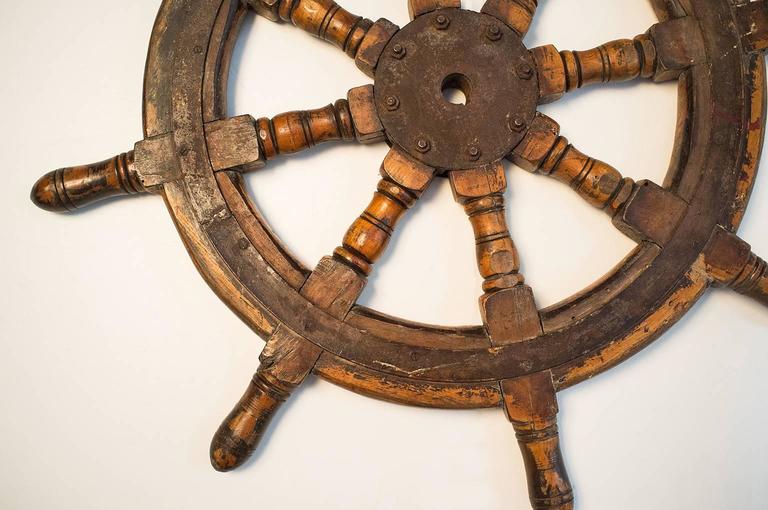 Old Boat Helm or Ship Wheel - for different uses at 1stDibs | helm of a ...