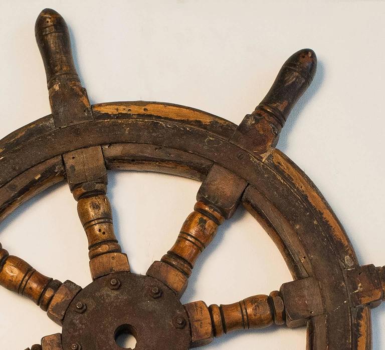Old Boat Helm or Ship Wheel - for different uses at 1stDibs