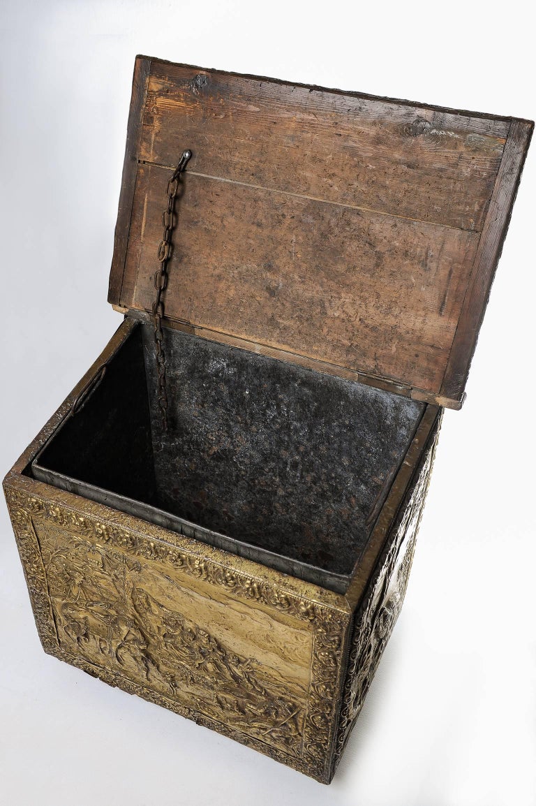 Victorian Brass Container for Coal or Firewood at 1stDibs