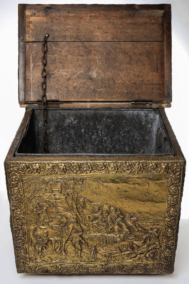 Victorian Brass Container for Coal or Firewood at 1stDibs