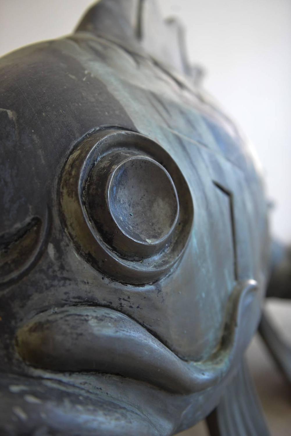 Monumental Bronze Fish Sculpture For Sale at 1stdibs