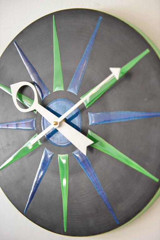 Meridian Ceramic Clock by Raymor for Howard Miller at 1stDibs